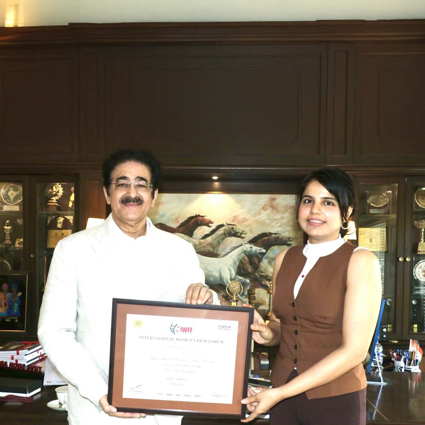 Sweety Upadhyaya Honoured with Life Membership of IWFF - Asian News Agency